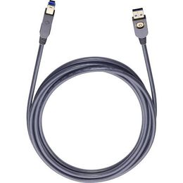Oehlbach USB-Kabel USB 3.2 Gen1 (USB 3.0 / USB 3.1 Gen1) USB-A Stecker, USB-B Stecker 5.00 m Schwarz vergoldete Steckkontakte 9222