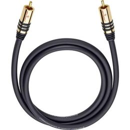 Cinch Audio Anschlusskabel [1x Cinch-Stecker - 1x Cinch-Stecker] 10.00 m Schwarz vergoldete Steckkontakte Oehlbach NF Sub