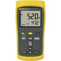Fluke 52 II Temperatur-Messgerät kalibriert (ISO) -250 - +1372 °C Fühler-Typ J, K, T, E