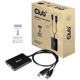 Club3D CAC-1010 DisplayPort Adapter [1x DisplayPort Stecker, USB 2.0 Stecker A - 1x DVI-Buchse 24+5pol.] Schwarz 0.60 m