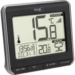 Tfa Dostmann PRIO Funk-Thermometer digital Schwarz, Weiß