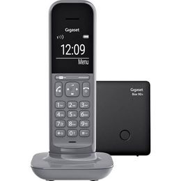 Gigaset CL390A DECT/GAP Schnurgebundenes Telefon, analog Anrufbeantworter, Babyphone, Freisprechen, für Hörgeräte kompatibel Dunkelgrau