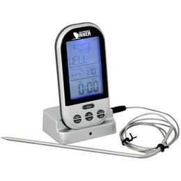 Technoline Techno Line WS 1050 Grill-Thermometer Alarm, Überwachung der Kerntemperatur °C /°F-Anzeige, Geflügel, Lamm, Pute, Rind, Schwein, Burger