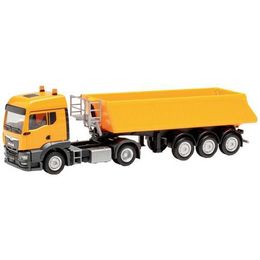 Herpa 314589 H0 LKW Modell MAN TGS TM Schmitz Kipp-Sattelzug