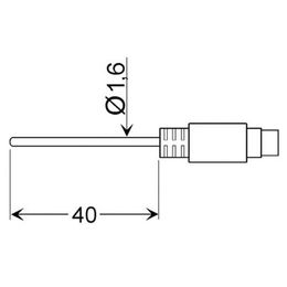 Greisinger GLF 401 MIN Luftfühler kalibriert (ISO) -25 bis 70 °C Fühler-Typ Pt100