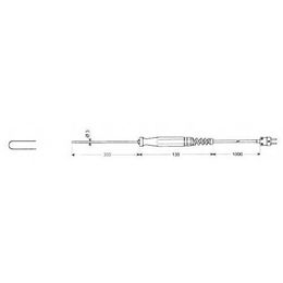 Tauchfühler Greisinger GTF 1200/300 -200 bis 1150 °C K kalibriert (ISO)