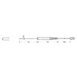 Greisinger GES 500 Einstechfühler kalibriert (ISO) -65 bis 550 °C Fühler-Typ K