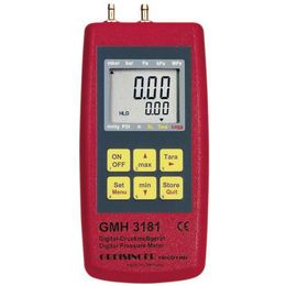 Greisinger GMH 3181-01 Druck-Messgerät kalibriert (ISO) Luftdruck, Nicht aggressive Gase, Korrosive Gase -0.001 - 0.025 bar
