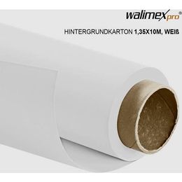 WALIMEX Pro Hintergrundkarton (L x B) 10000 mm x 1350 mm Weiß