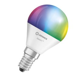 LEDVANCE SMART+ WiFi 4,9-W-LED-Lampe P40, E14, 470 lm, RGBW, 2700-6500 K, dimmbar, Alexa, App