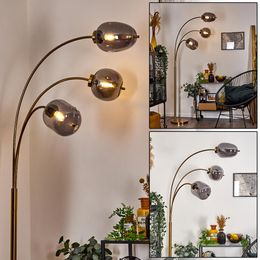 hofstein Verbania Stehleuchte Messing, 3-flammig