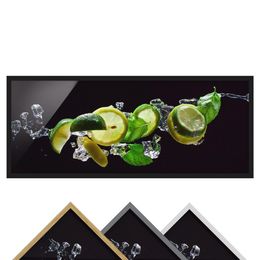Bilderwelten Bild mit Rahmen Kulinarisch einzigartig Motiv inkl. Rahmung - Mojito Zutaten - Deko K&uuml;che