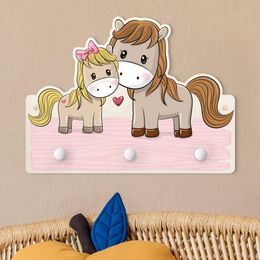 Kindergarderobe Holz Pferd Pony