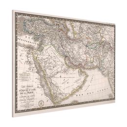 Magnettafel Vintage Karte im Orient