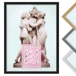Bild mit Rahmen Statue Girls
