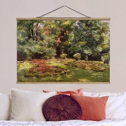 Stoffbild mit Posterleisten Max Liebermann - Blumenterrasse im Wannseegarten