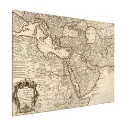 Magnettafel Vintage Karte Orient