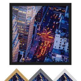Architektur & Skyline Bild mit Rahmen Manhattans Taxilichter