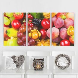 3-teiliges Leinwandbild Küche Colourful Exotic Fruits