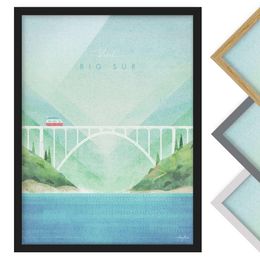 Bild mit Rahmen Reiseposter Big Sur