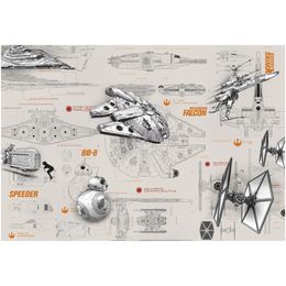Fototapete Star Wars - Technische Pläne
