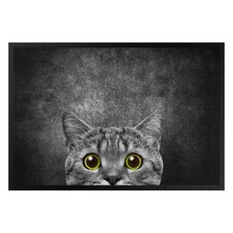 Fußmatte Neugierige Katze