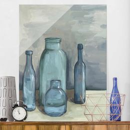 Glasbild Küche Stillleben mit Glasflaschen II