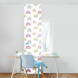 Schiebegardine Aquarell Regenbogen