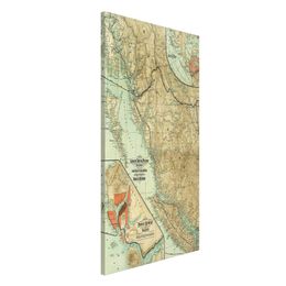 Magnettafel Vintage Karte British Columbia