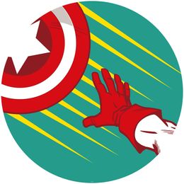Fototapete Avengers Captain's Shield Pop Art
