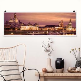 Bilderwelten Poster Stadt einzigartig Motiv matt gl&auml;nzend selbstklebend - Canalettoblick Dresden - Architektur Wohnzimmer Schlafzimmer