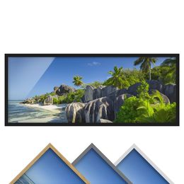 Wald Bild mit Rahmen Traumstrand Seychellen