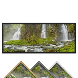 Wald Bild mit Rahmen Wasserf&auml;lle Cascade de Flumen