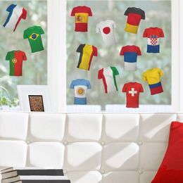Fensteraufkleber Fußball Trikots Sticker Set