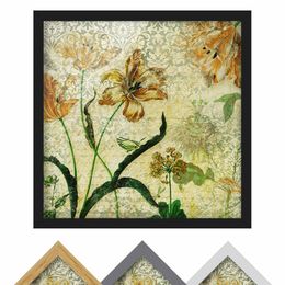 Blumen Bild mit Rahmen Vintage Grasses