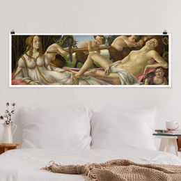Bilderwelten Poster Kunstdruck Sandro Botticelli - Venus und Mars - Posterdruck Panorama - Wandbilder & Wandposter bis XXL f&uuml;r Wohnzimmer Schlafzimmer