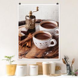 Poster Küche Heiße Schokolade