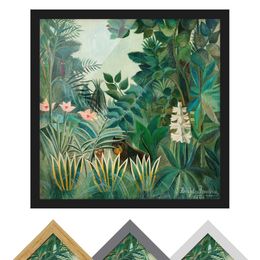 Bild mit Rahmen Henri Rousseau Dschungel am &Auml;quator