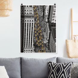 Poster Architektur & Skyline Taxiverkehr in Manhattan