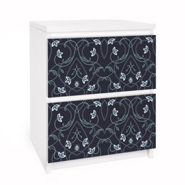 Möbelfolie für IKEA Malm Blumen Ornament Fantasie