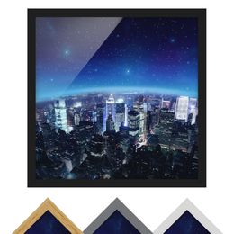 Architektur & Skyline Bild mit Rahmen Illuminated New York