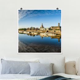 Poster Die Wei&szlig;e Flotte von Dresden