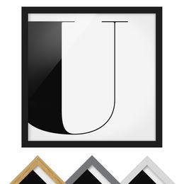 Spruch Bild mit Rahmen Antiqua Letter U