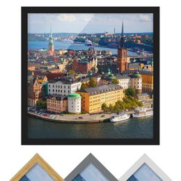 Architektur & Skyline Bild mit Rahmen Stockholm in Schweden