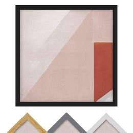 Bild mit Rahmen Rosa Geometrie