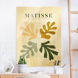 Bilderwelten Glasbild originell Abstrakt gr&uuml;n Glas Wandbild - Matisse Interpretation - Bl&auml;tter - Deko Jugendzimmer