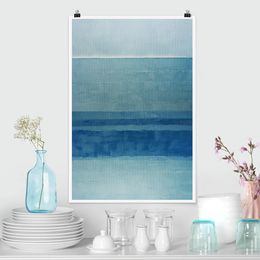 Bilderwelten Poster originell blau maritim matt gl&auml;nzend selbstklebend - Die Flut - Wohnzimmer Schlafzimmer