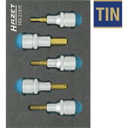 Hazet Steckschlüssel-Bit-Einsatz-Set 1/2 (12.5 mm) 5teilig 163-215/5