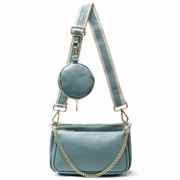 Lazarotti Milano Leather Umhängetasche Leder 23 cm mineral blue