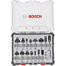 Bosch Fräser-Set, 15-teilig, 6mm Schaft - 2607017471